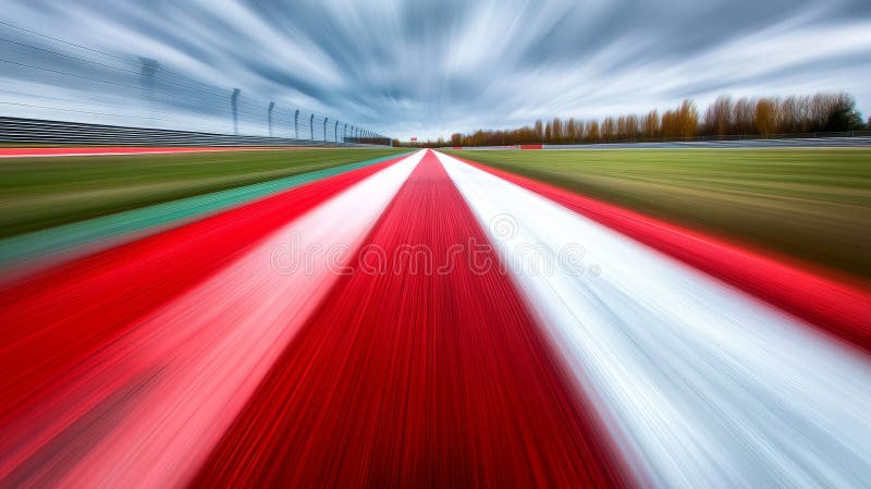 A Race Track S Curved Section is Set Against a Forest Backdrop and ...