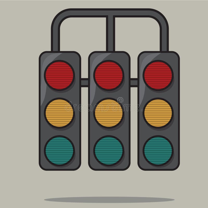 Race Track Starting Lights. Vector Illustration Decorative Design Stock ...