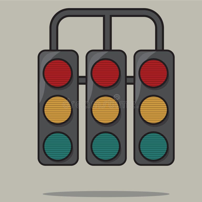 Race Track Starting Lights. Vector Illustration Decorative Design Stock ...