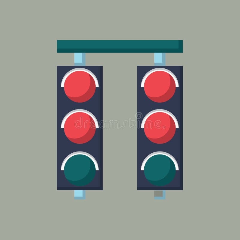 Race Track Starting Lights. Vector Illustration Decorative Design Stock ...