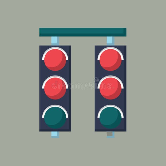 Race Track Starting Lights. Vector Illustration Decorative Design Stock ...