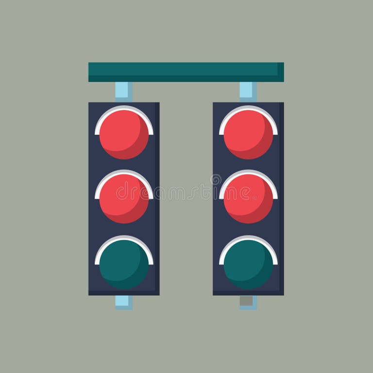 Race Track Starting Lights. Vector Illustration Decorative Design Stock ...