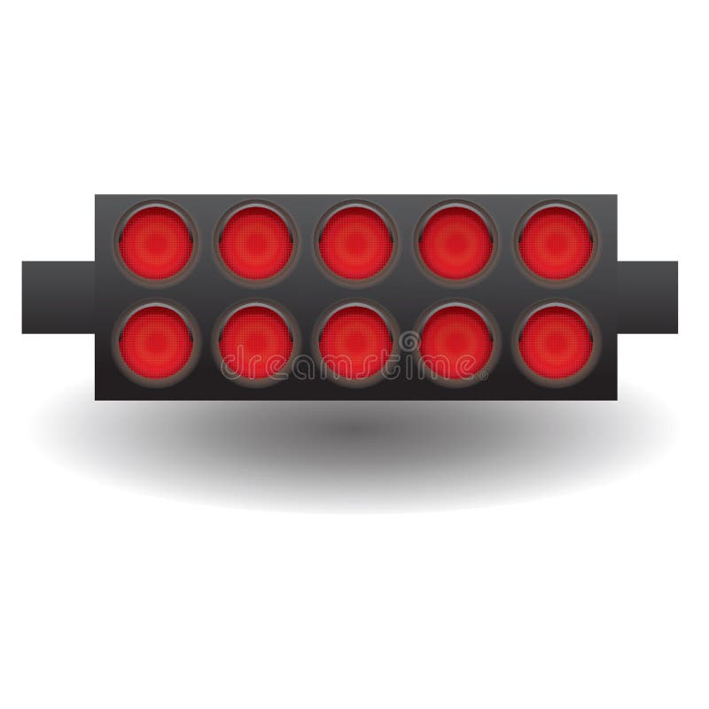 Race Track Starting Lights. Vector Illustration Decorative Design Stock ...