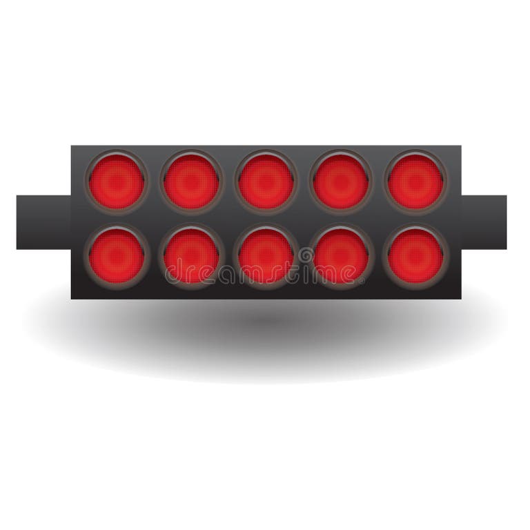 Race Track Starting Lights. Vector Illustration Decorative Design Stock ...