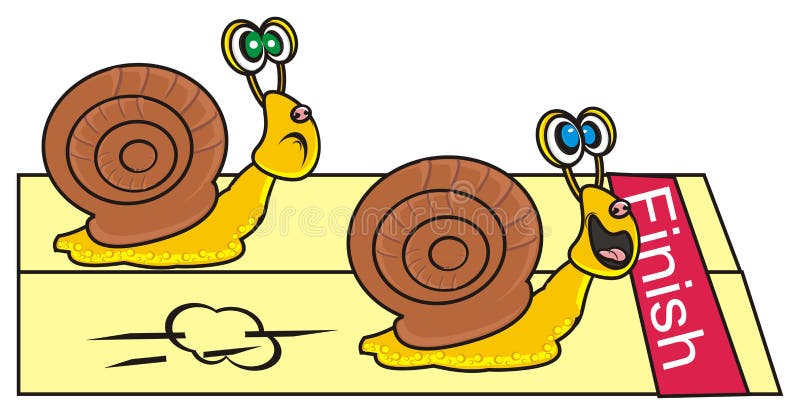 Cute snail cartoon running stock vector. Illustration of humor - 33242861