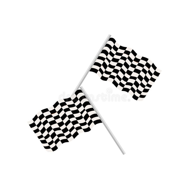 Race Waving Flag Free Vector Illustration Stock Image - Illustration of ...