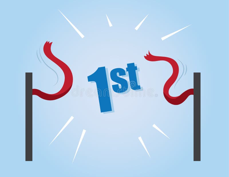Ribbon 1st Place stock vector. Illustration of status - 28083707