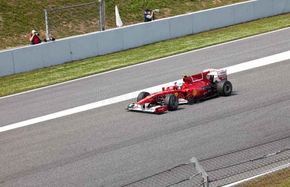 The Racer of Ferrari on Finish during the Formula Editorial Photography ...