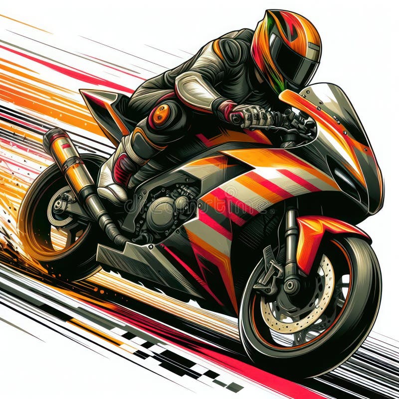 A Racer Riding a Motorcycle. Stock Photo - Image of cornering, bike ...