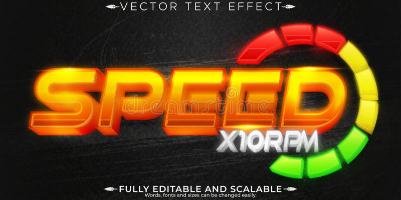 Racer Speed Text Effect, Editable Sport and Champion Text Style Stock ...