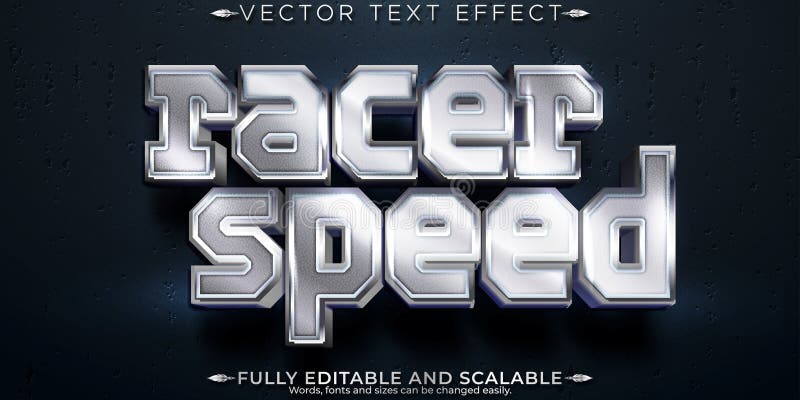 Racer Speed Text Effect, Editable Sport and Champion Text Style Stock ...