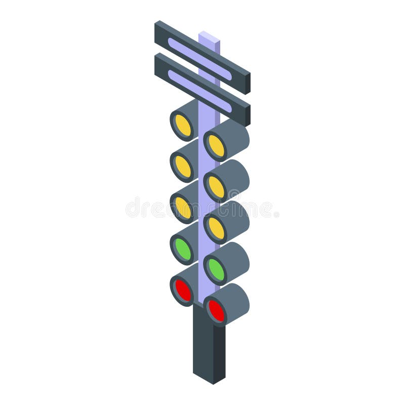 Racetrack Lights Icon Isometric Vector. Car Track Stock Illustration ...