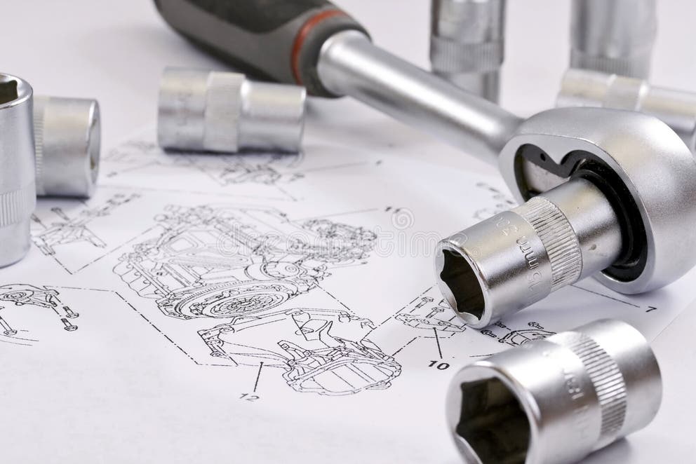 Rachet and sockets stock image. Image of handyman, isolated - 10287129