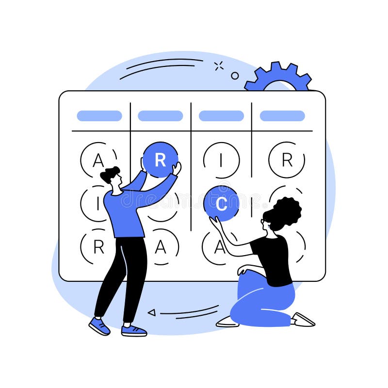 RACI Matrix Concept Vector Illustration. Stock Vector - Illustration of ...