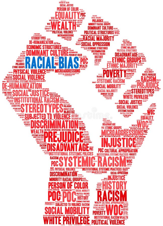 Racial Bias Word Cloud stock vector. Illustration of bias - 146649343