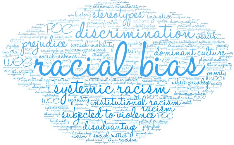 Racial Bias Word Cloud stock vector. Illustration of appropriation ...