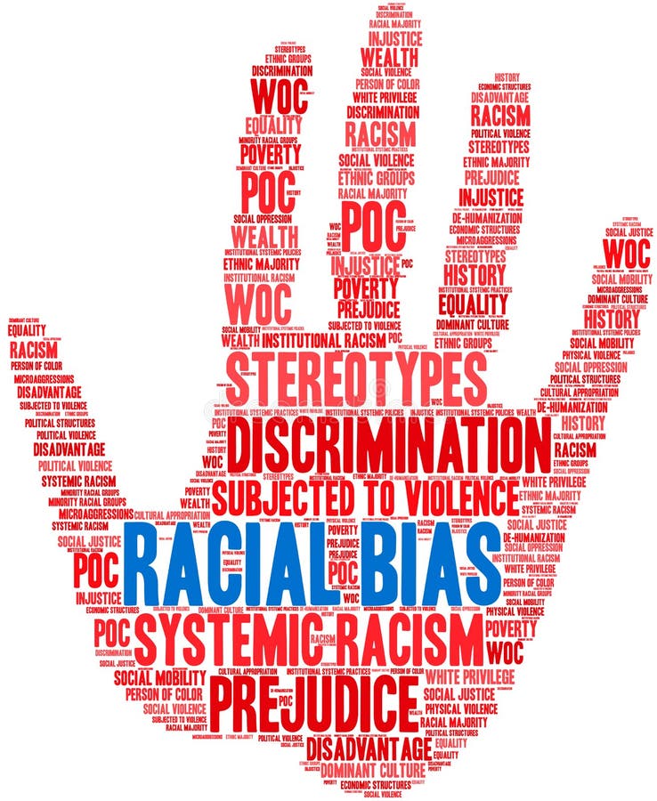 Racial Bias Word Cloud stock vector. Illustration of physical - 146649446
