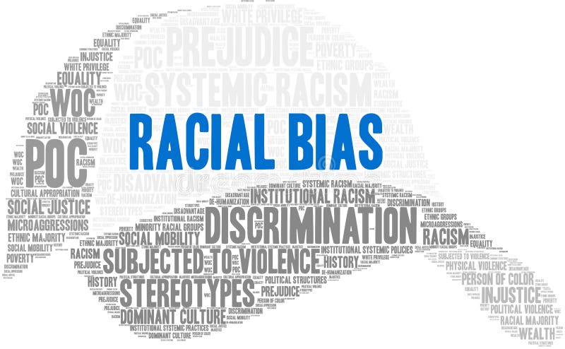 Racial Bias Word Cloud stock vector. Illustration of person - 146649447