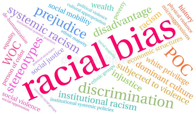 Racial Bias Word Cloud stock vector. Illustration of minority - 146649473