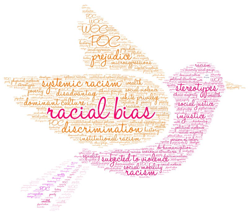 Racial Bias Word Cloud stock vector. Illustration of practices - 146649522