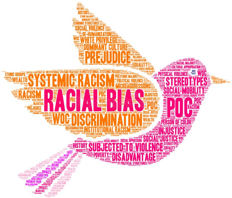 Racial Bias Word Cloud stock vector. Illustration of history - 146649615