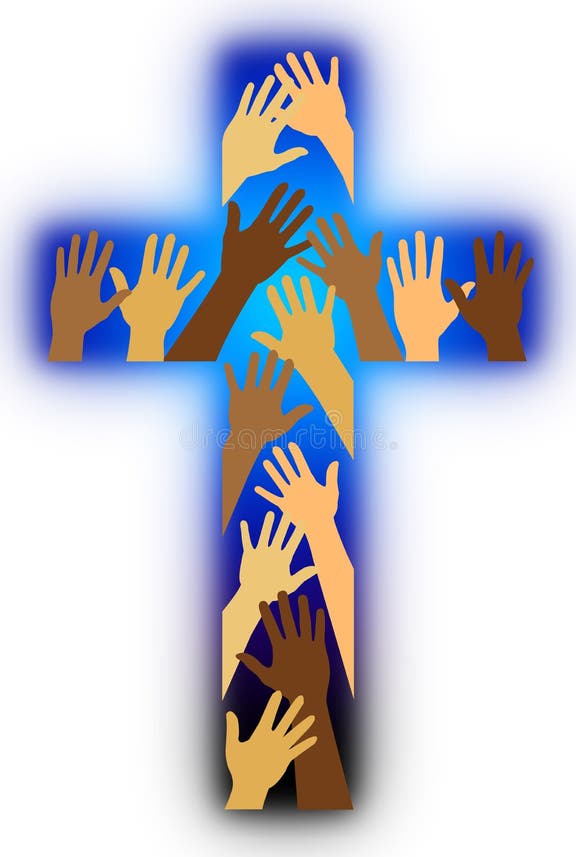 Racial Diversity Cross stock illustration. Illustration of humanity ...