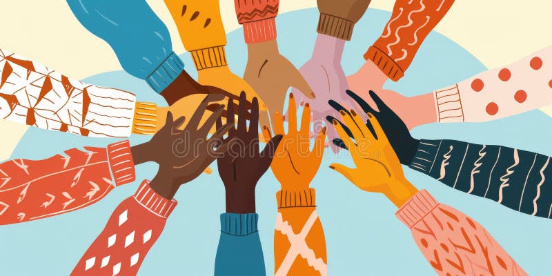 Racial Equality Shown by the Hands of Diverse Multi-ethnic and ...