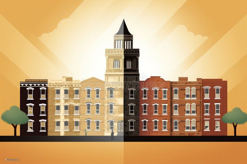 Racial Segregation - Generative AI Stock Illustration - Illustration of ...