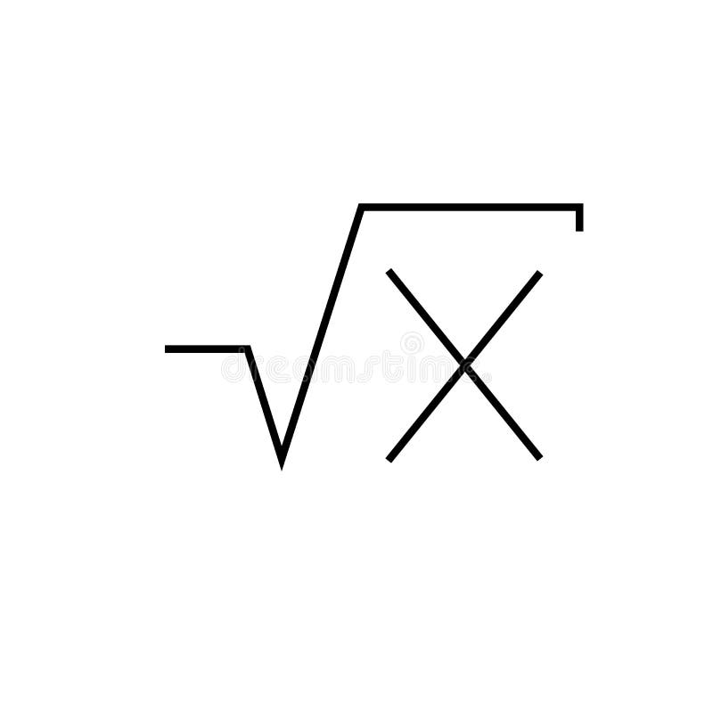 Racine Carrée, Icône De Mathématiques D'éducation Illustration Stock ...