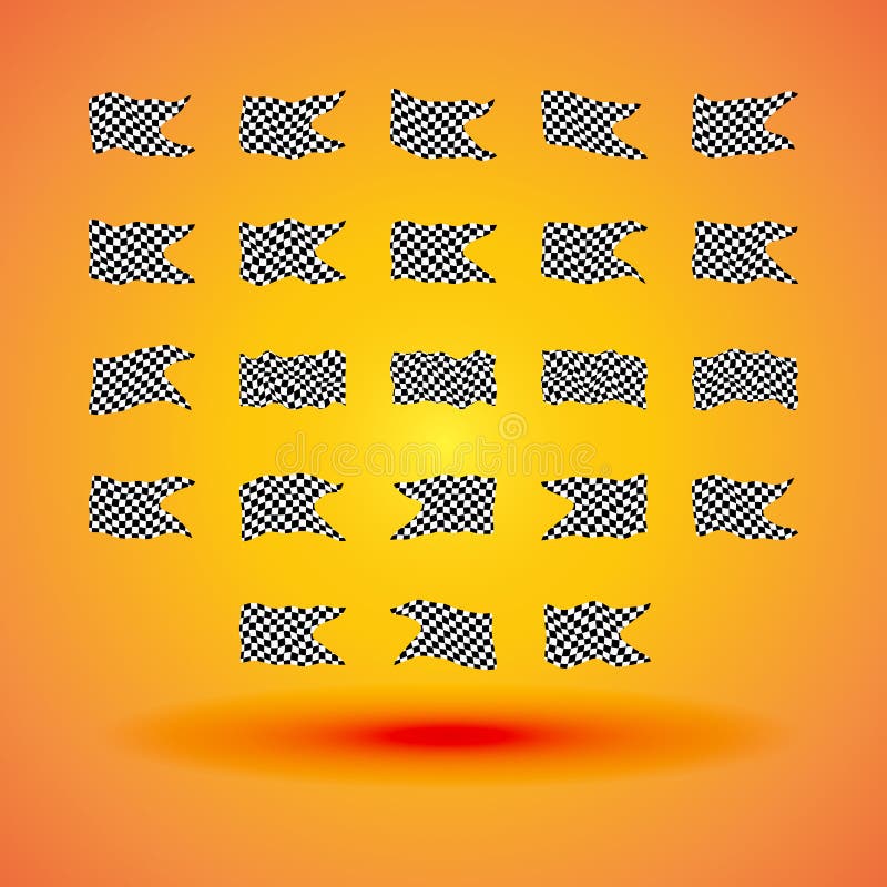 Racing Checkered Flags Orange Wave Background Stock Illustrations – 12 ...