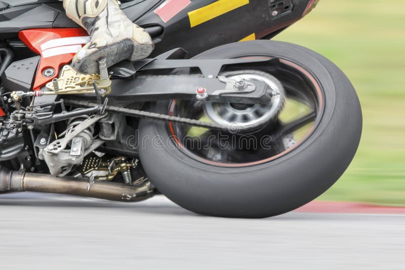 Racing Bike Rider Leaning On Track Stock Image - Image of racer, motor ...