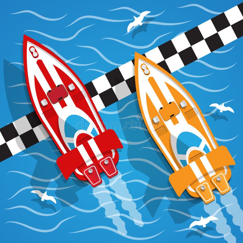 Speed Boat Racing stock vector. Illustration of cliparts - 152067997