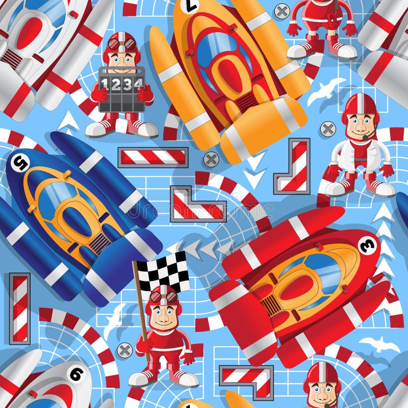 Racing on boats. stock vector. Illustration of group - 332142312