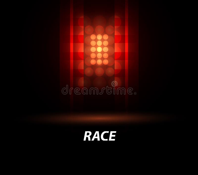 Racing Car Backlight. F1 Spotlight Stock Vector - Illustration of ...