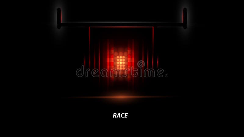 Racing Car Backlight. F1 Spotlight Stock Vector - Illustration of drive ...