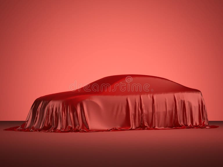Racing Car Covered with Red Cloth Stock Photo - Image of design ...