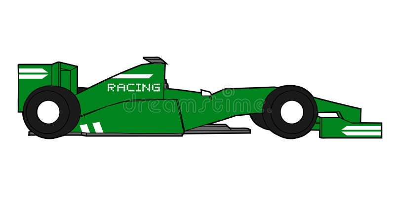Racing car stock vector. Illustration of green, design - 53519685