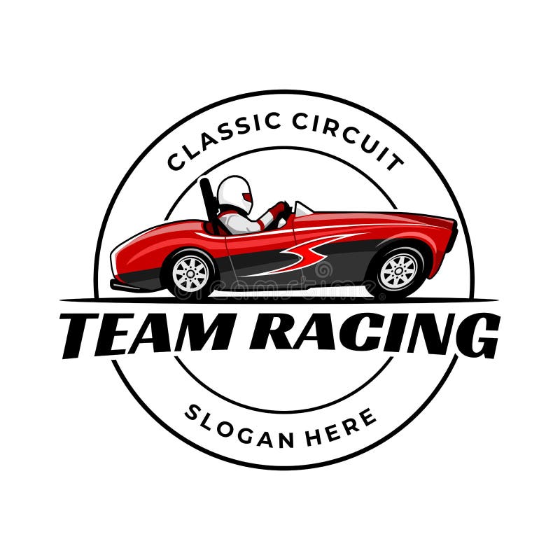 Racing Car Design Logo Vector Stock Vector - Illustration of cartoon ...