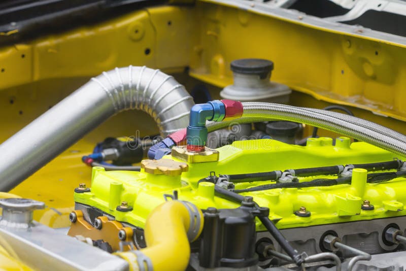 Racing car engine stock photo. Image of motorshow, modify - 60768260
