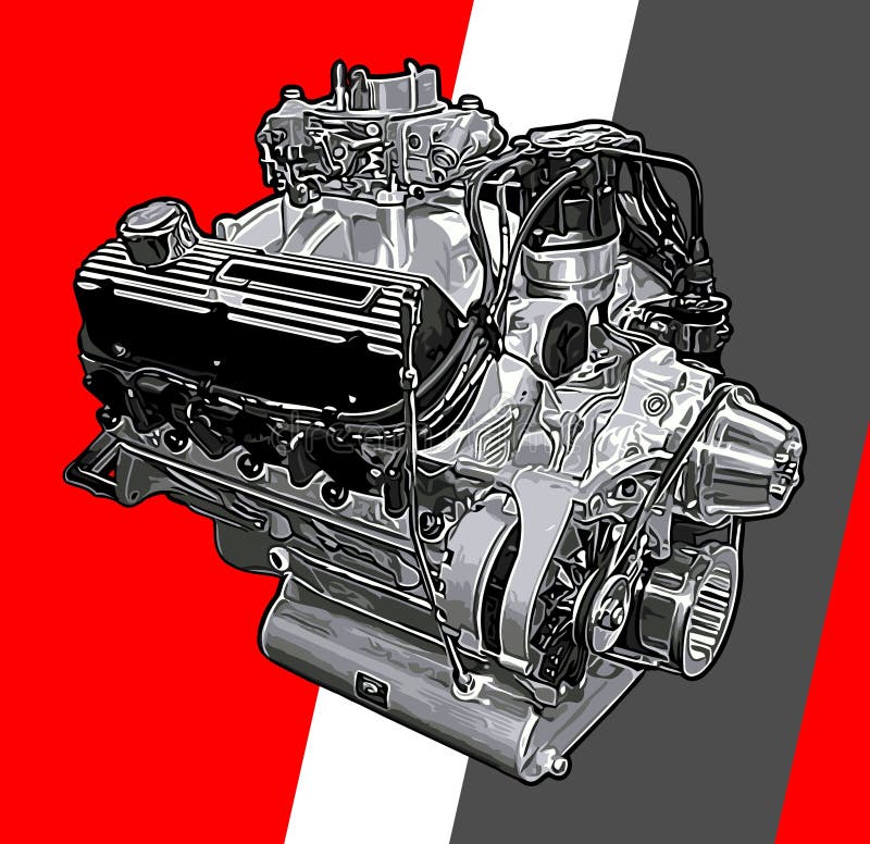 Racing car engine stock vector. Illustration of race - 264039382