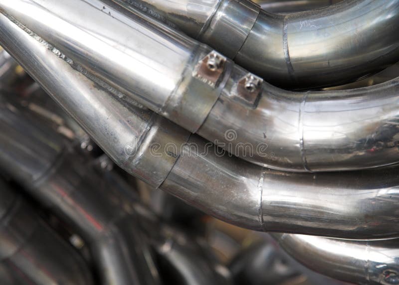 Muscle Car Exhaust Pipe Protection Grille on Side Stock Photo - Image ...