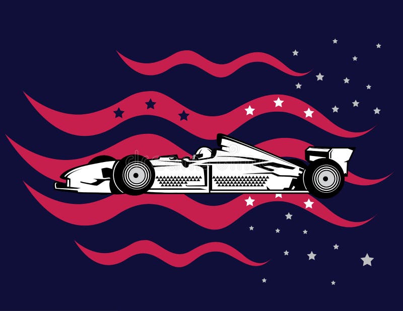 Racing car in fire stock illustration. Illustration of icon - 129235806