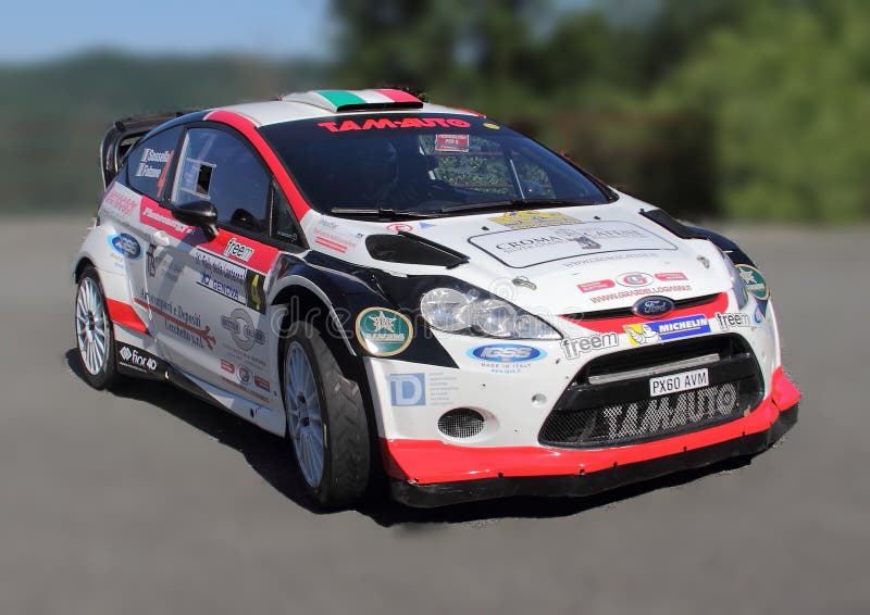 Racing Car Ford Fiesta in the Foreground Editorial Stock Image - Image ...