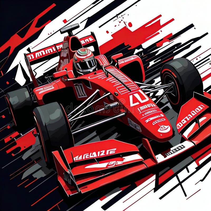 Racing car. generative ai stock illustration. Illustration of formula ...