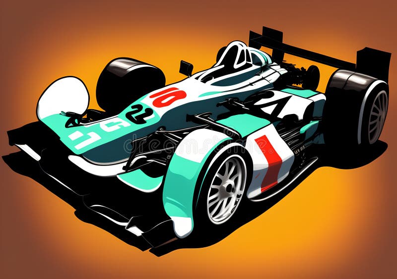 Racing Car, Generative AI Illustration Stock Illustration ...