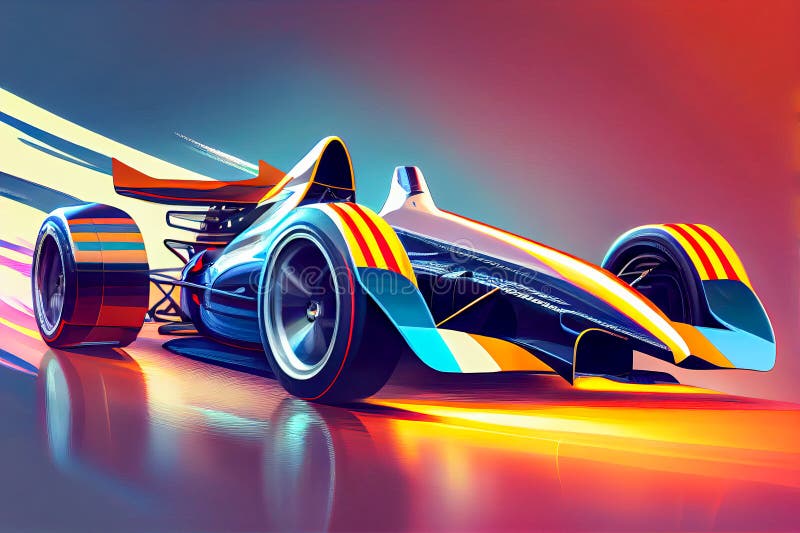 Racing Car at High Speed. Generative AI, Generative, AI Stock ...