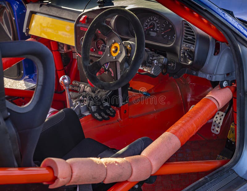 Racing Car Interior stock photo. Image of corner, jump - 210864366