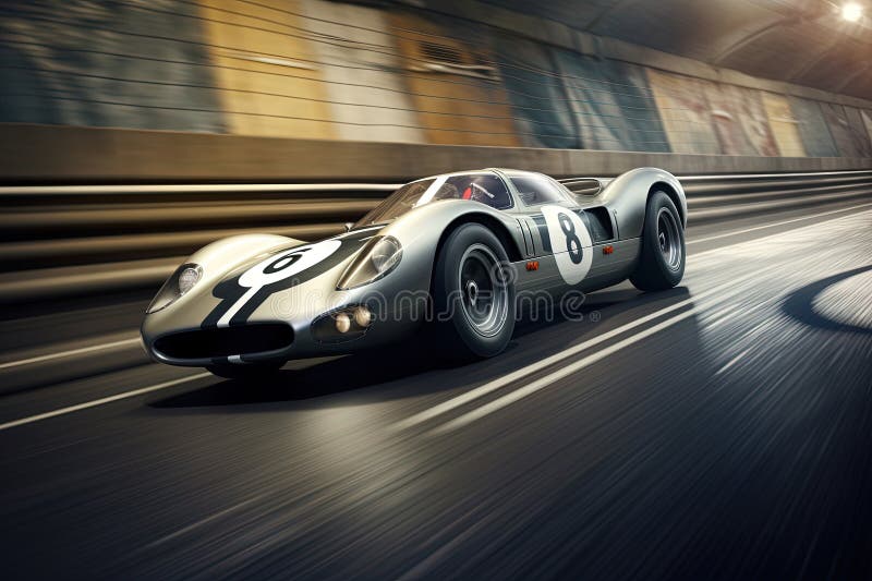 Racing Car on the Lap. Abstract Racing Auto on High Speed. Generated AI ...