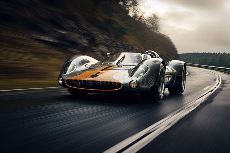 Racing Car on the Lap. Abstract Racing Auto on High Speed. Generated AI ...