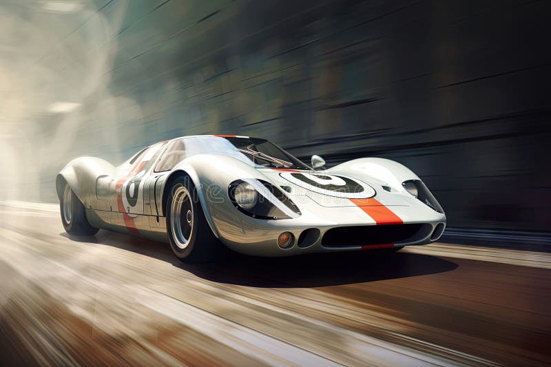 Racing Car on the Lap. Abstract Racing Auto on High Speed. Generated AI ...